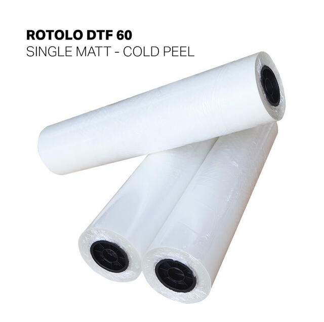 ROTOLO DTF FILM 60 SINGLE MATT/OPACO - COLD PEEL - Stampaggio DTF ...